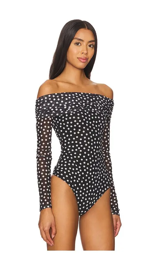 Majorelle Ruched Mesh Bodysuit