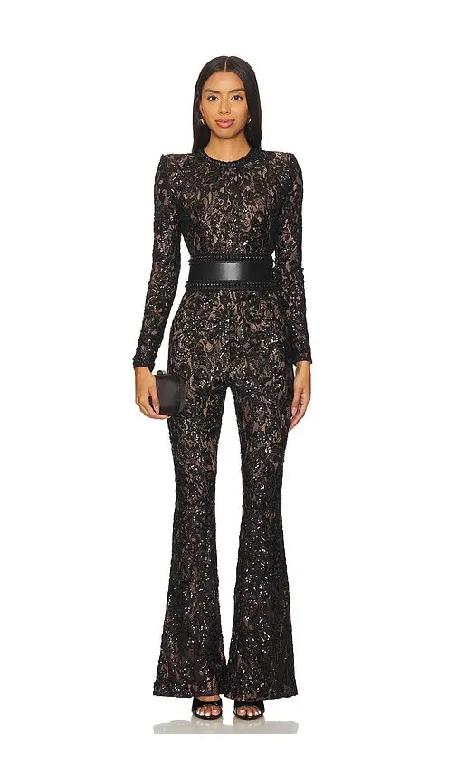 NADINE MERABI Bella Jumpsuit In . Also - Black