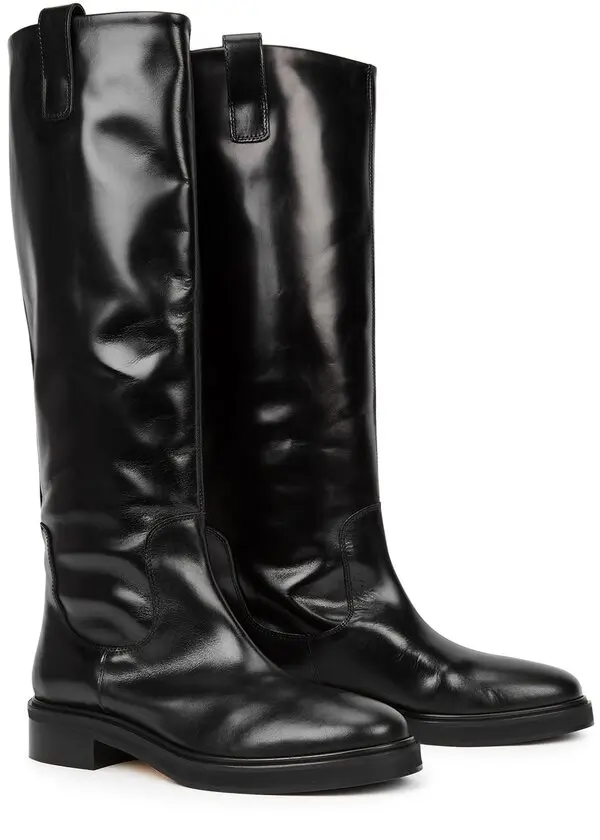 AeydĒ Henry Knee-high Leather Boots - Black