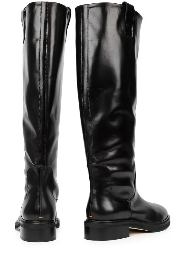 AeydĒ Henry Knee-high Leather Boots - Black
