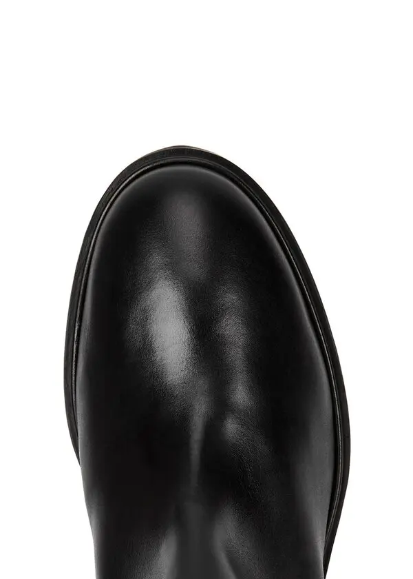 AeydĒ Henry Knee-high Leather Boots - Black