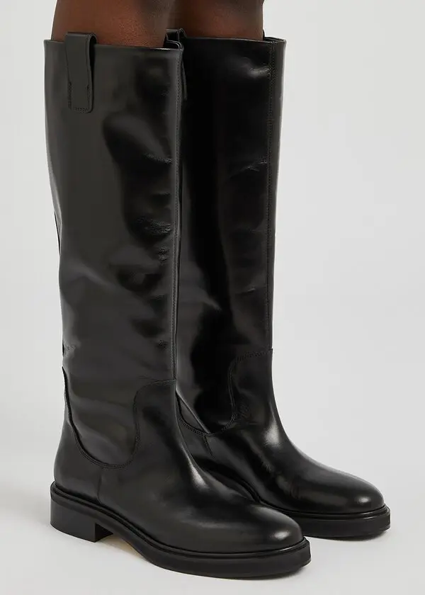 AeydĒ Henry Knee-high Leather Boots - Black