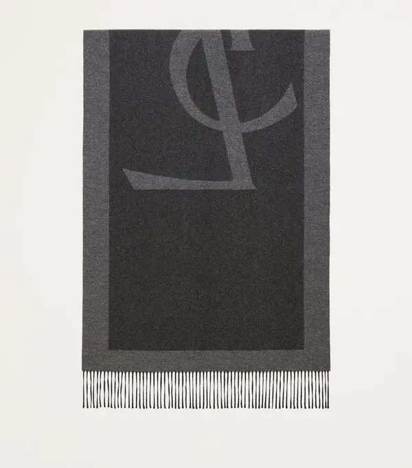 Saint Laurent Silk Logo Scarf