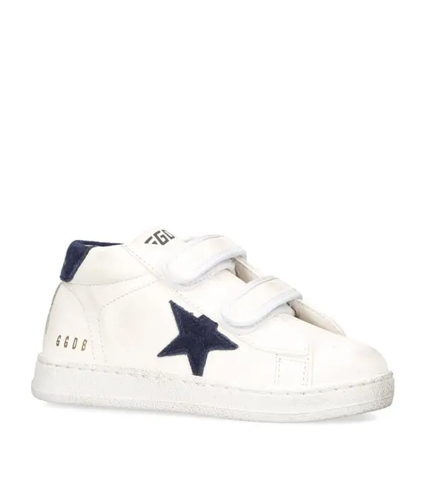GOLDEN GOOSE Leather High Top Velcro Sneakers