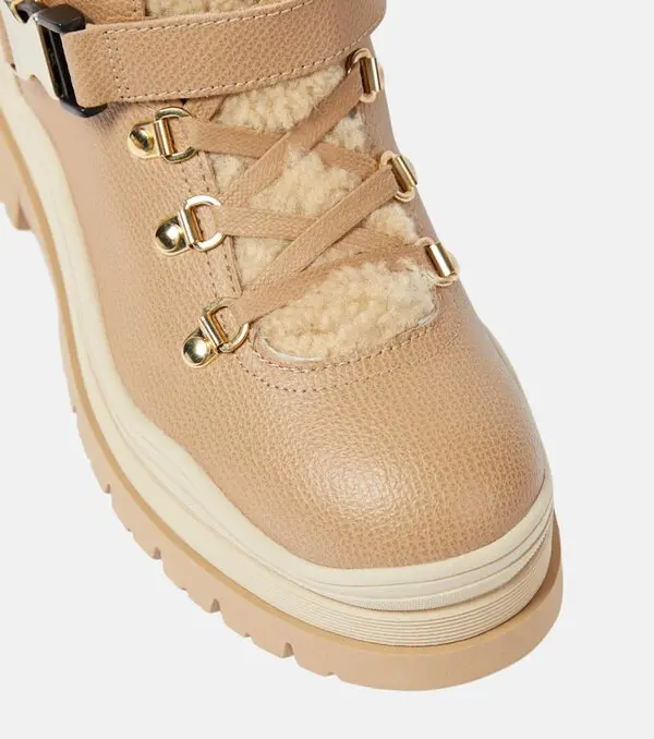 Bogner Arosa Shearling-trimmed Leather Boots