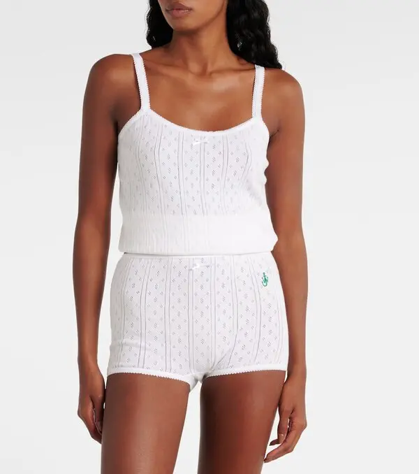 JW Anderson Pointelle Cotton And Cashmere Shorts