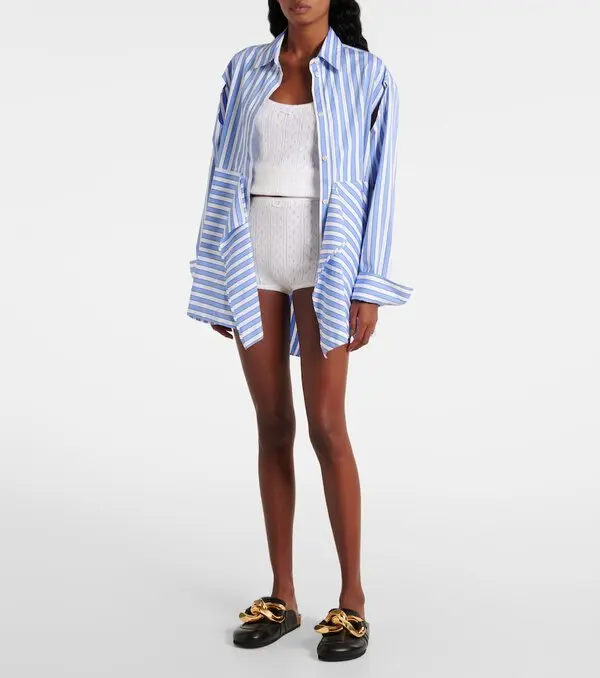 JW Anderson Pointelle Cotton And Cashmere Shorts