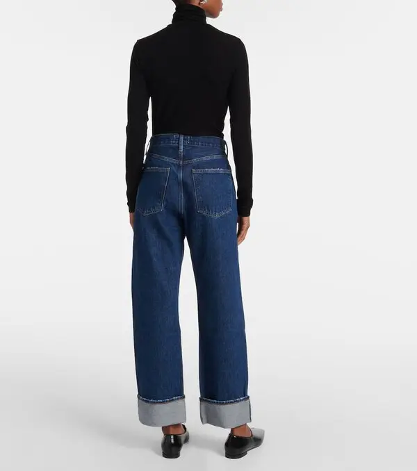 AGOLDE Fran Mid-rise Straight Jeans - Blue