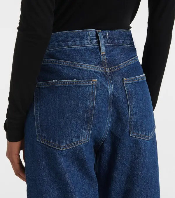 AGOLDE Fran Mid-rise Straight Jeans - Blue
