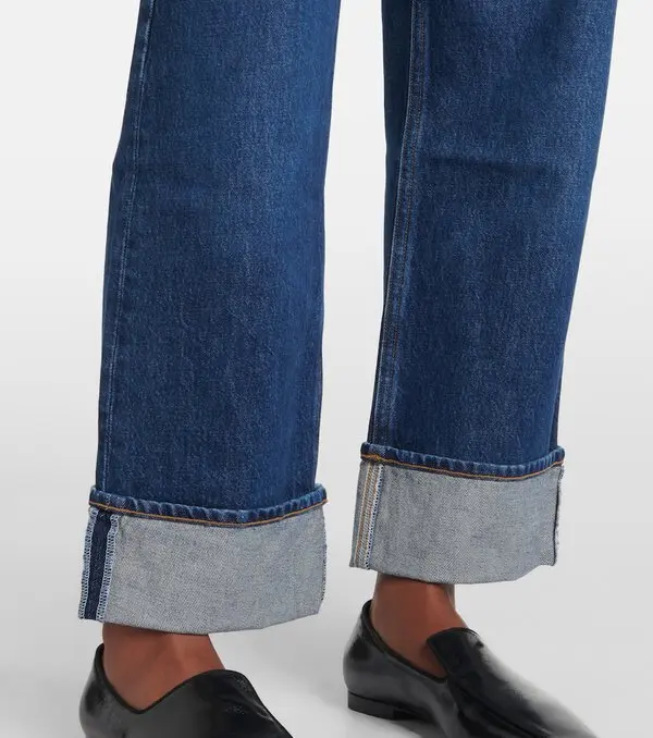 AGOLDE Fran Mid-rise Straight Jeans - Blue