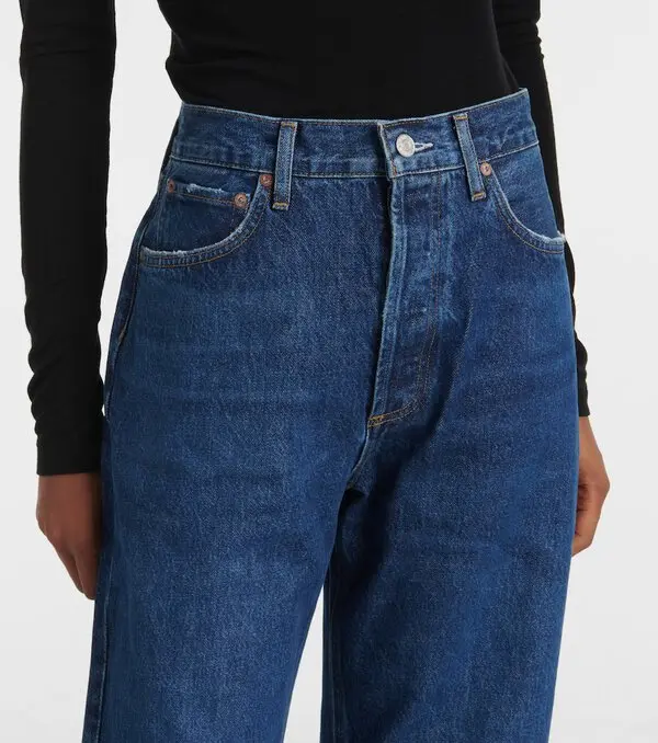 AGOLDE Fran Mid-rise Straight Jeans - Blue