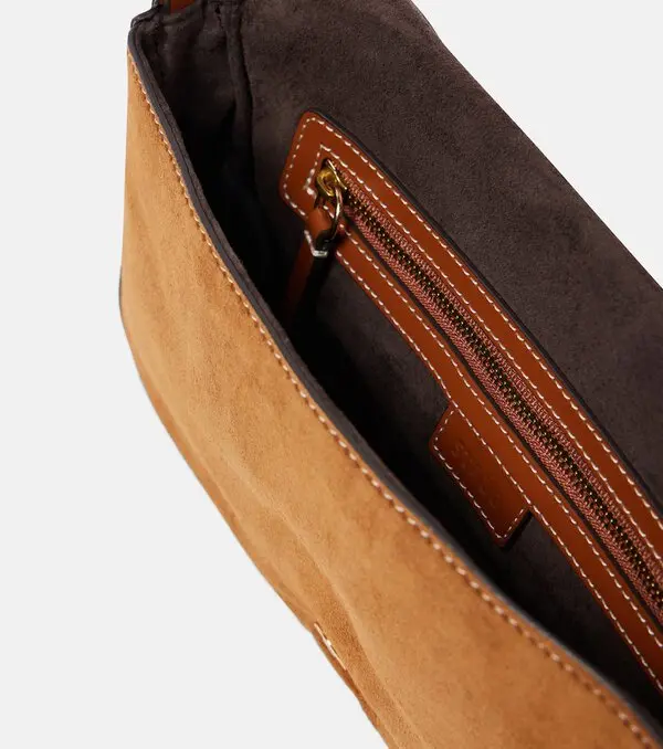 Staud Harlow Suede Shoulder Bag - Brown