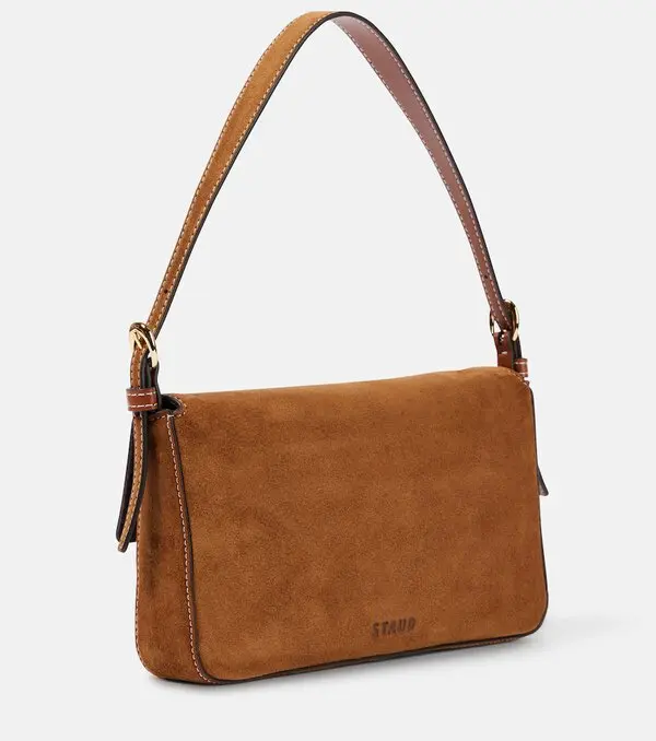 Staud Harlow Suede Shoulder Bag - Brown