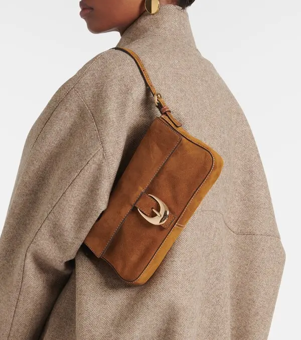 Staud Harlow Suede Shoulder Bag - Brown