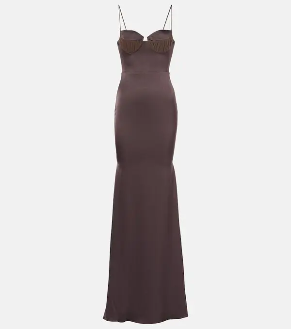 Alex Perry Satin Bustier Gown