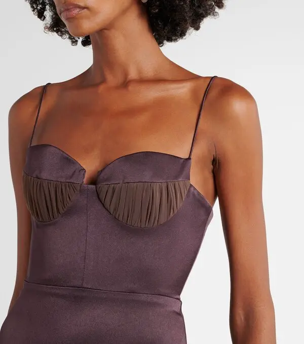 Alex Perry Satin Bustier Gown