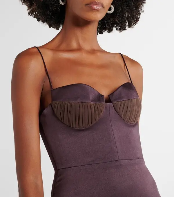 Alex Perry Satin Bustier Gown