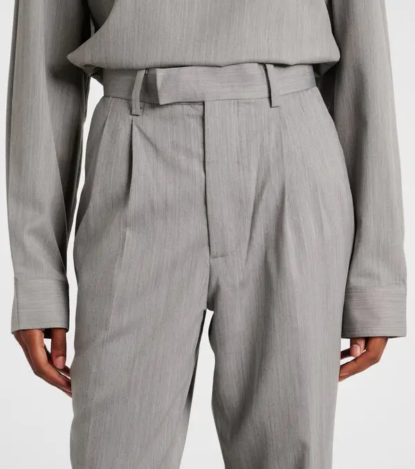 JACQUES WEI Wool Straight Leg Trousers