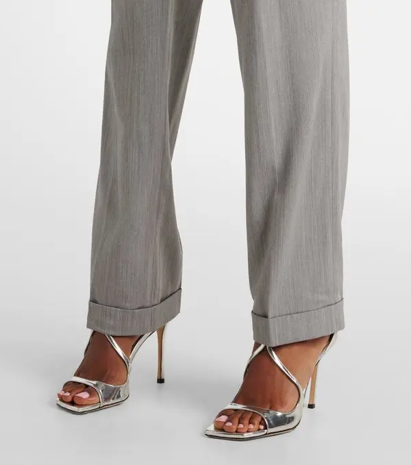 JACQUES WEI Wool Straight Leg Trousers