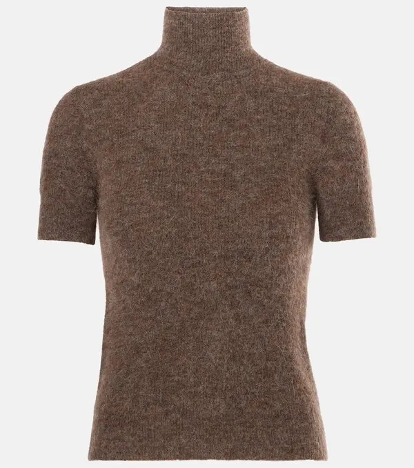 Ralph Lauren Wool-blend Turtleneck Top - Brown