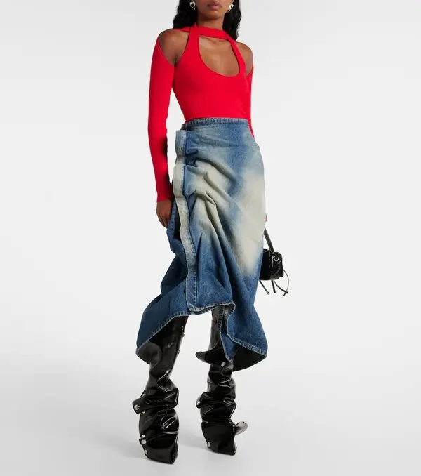 Y/project Snap 100 Leather Knee-high Boots
