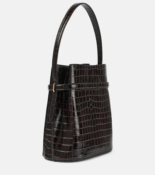 TOTEME Croc-effect Leather Bucket Bag