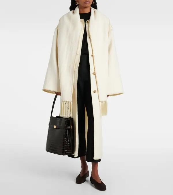 TOTEME Croc-effect Leather Bucket Bag