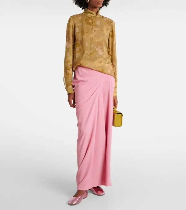 Dries Van Noten Draped Maxi Skirt