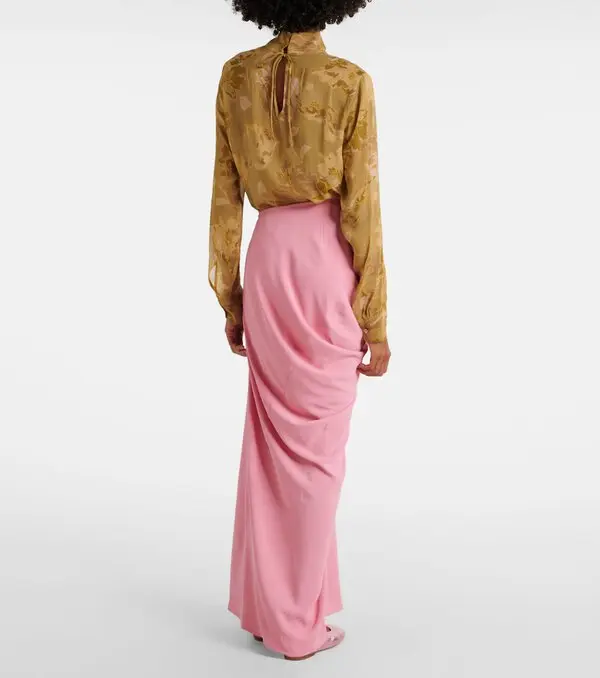 Dries Van Noten Draped Maxi Skirt