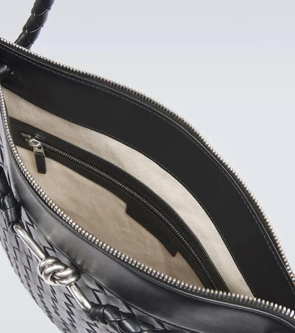 Bottega Veneta Intrecciato Leather Messenger Bag