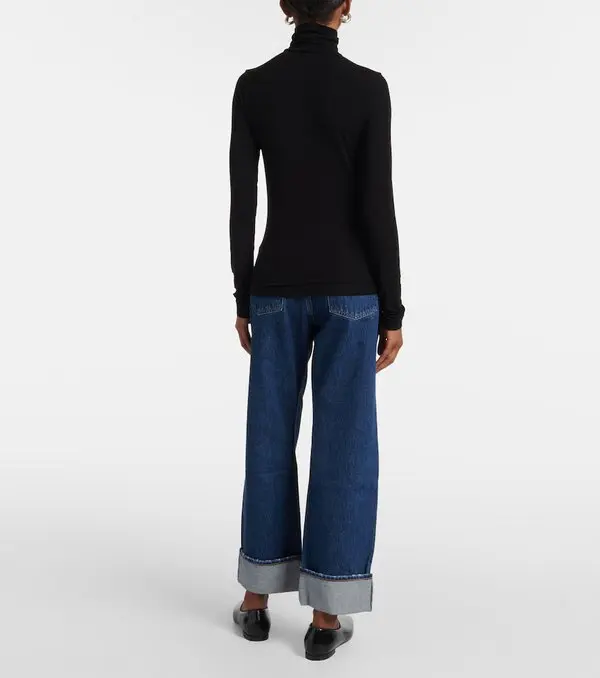 AGOLDE Pascale Jersey Turtleneck Top