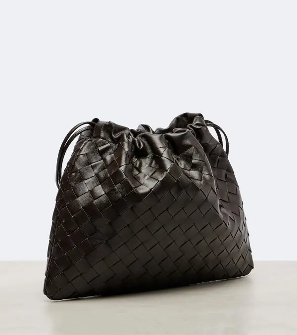 Bottega Veneta Medium Woven Leather Clutch - Brown