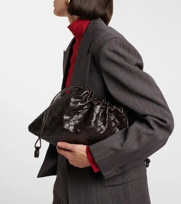 Bottega Veneta Medium Woven Leather Clutch - Brown