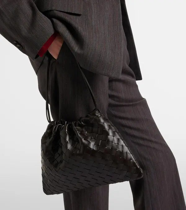 Bottega Veneta Medium Woven Leather Clutch - Brown