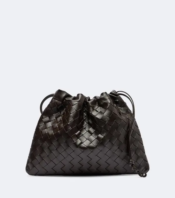 Bottega Veneta Dustbag Medium Leather Clutch - Brown
