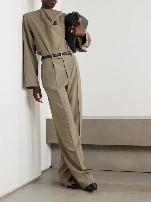 RÓHE Pleated Wool Wide-leg Pants