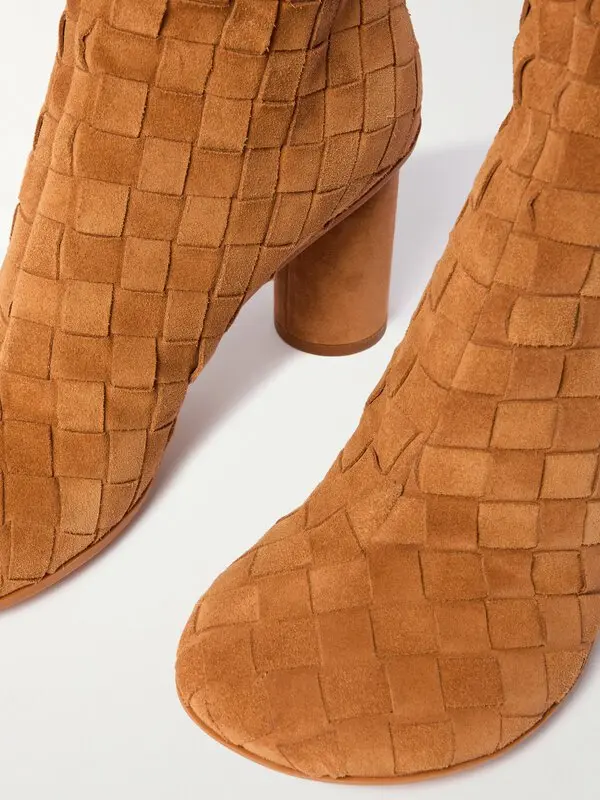 Bottega Veneta Atomic Intrecciato Suede Ankle Boots