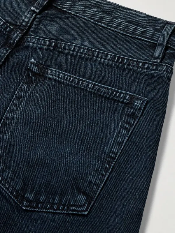 FRAME The Bubble High-rise Barrel-leg Jeans - Blue