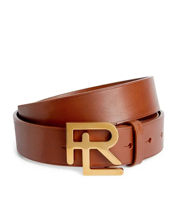 Ralph Lauren Purple Label Leather Rl Belt - Brown