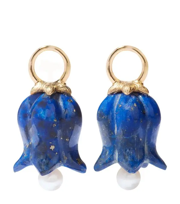 Annoushka 18-karat Lapis Lazuli And Pearl Tulip Charm - Gold