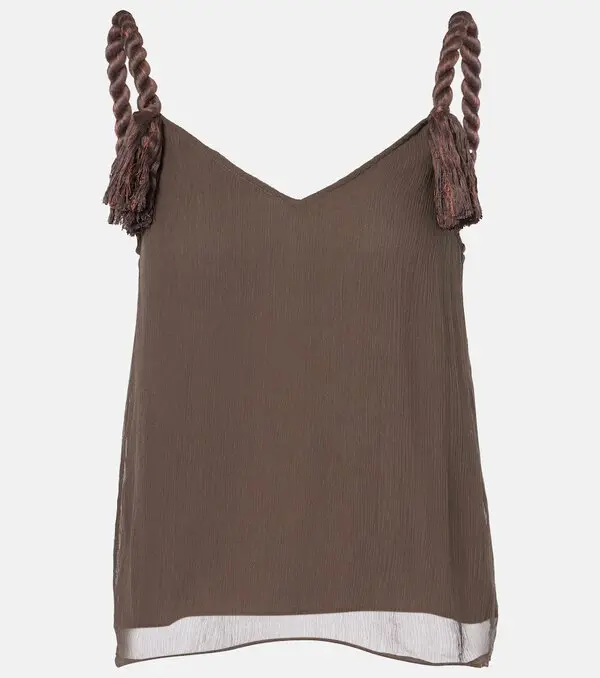 JW Anderson Layered Tassel-detail Camisole - Brown