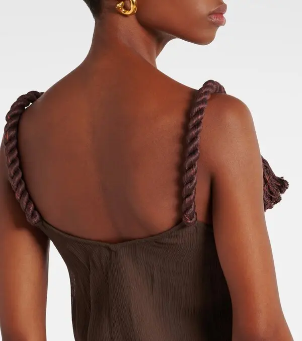 JW Anderson Layered Tassel-detail Camisole - Brown