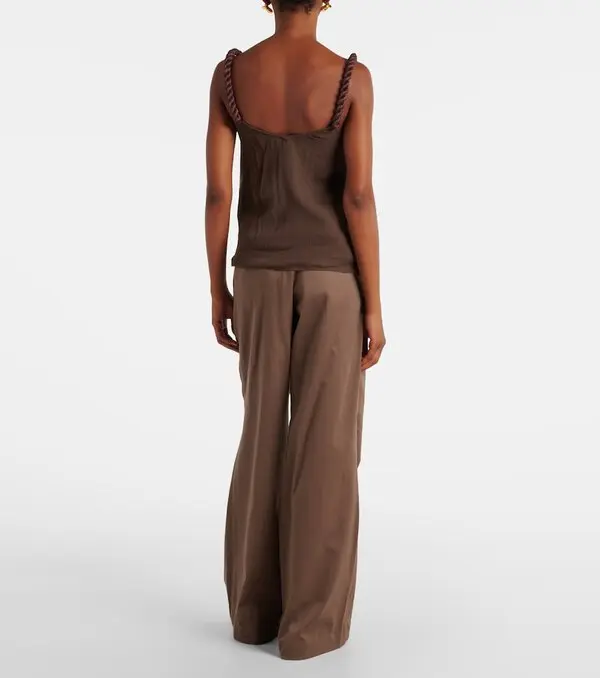 JW Anderson Layered Tassel-detail Camisole - Brown