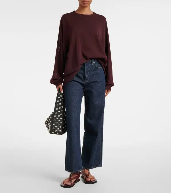 AGOLDE Ren High-rise Wide-leg Jeans In Polished