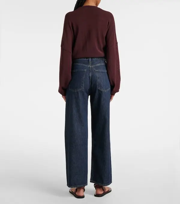 AGOLDE Ren High-rise Wide-leg Jeans In Polished