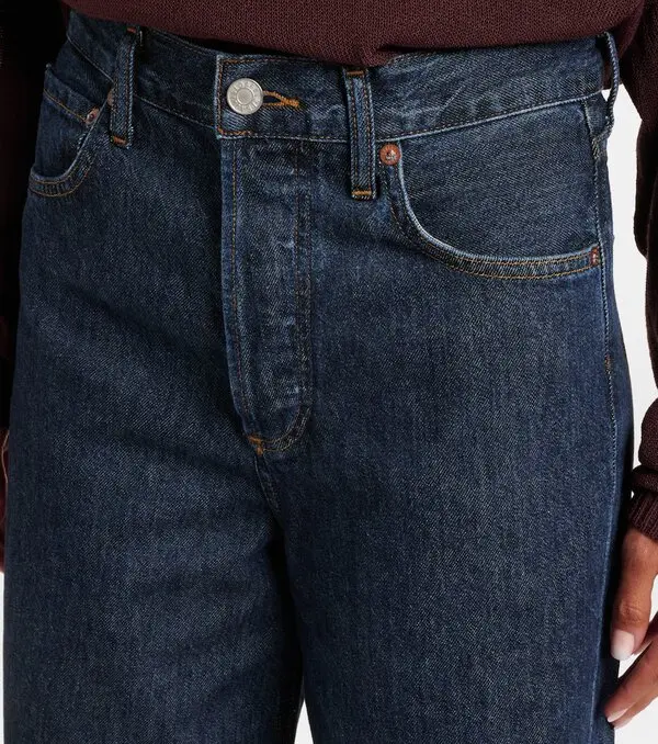 AGOLDE Ren High-rise Wide-leg Jeans In Polished