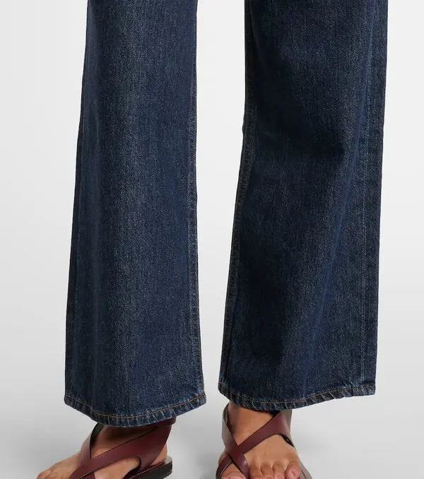 AGOLDE Ren High-rise Wide-leg Jeans In Polished