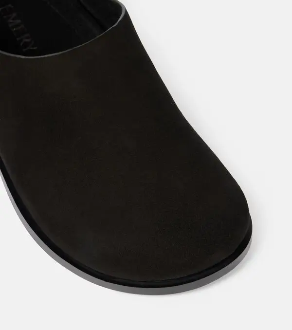 A.emery Suede Buckled Clogs - Black