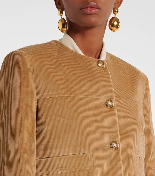 Citizens Of Humanity Pia Cropped Cotton Corduroy Jacket