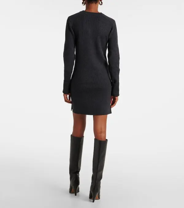 MARANT ETOILE Garner Ribbed-knit Wool-blend Midi Dress